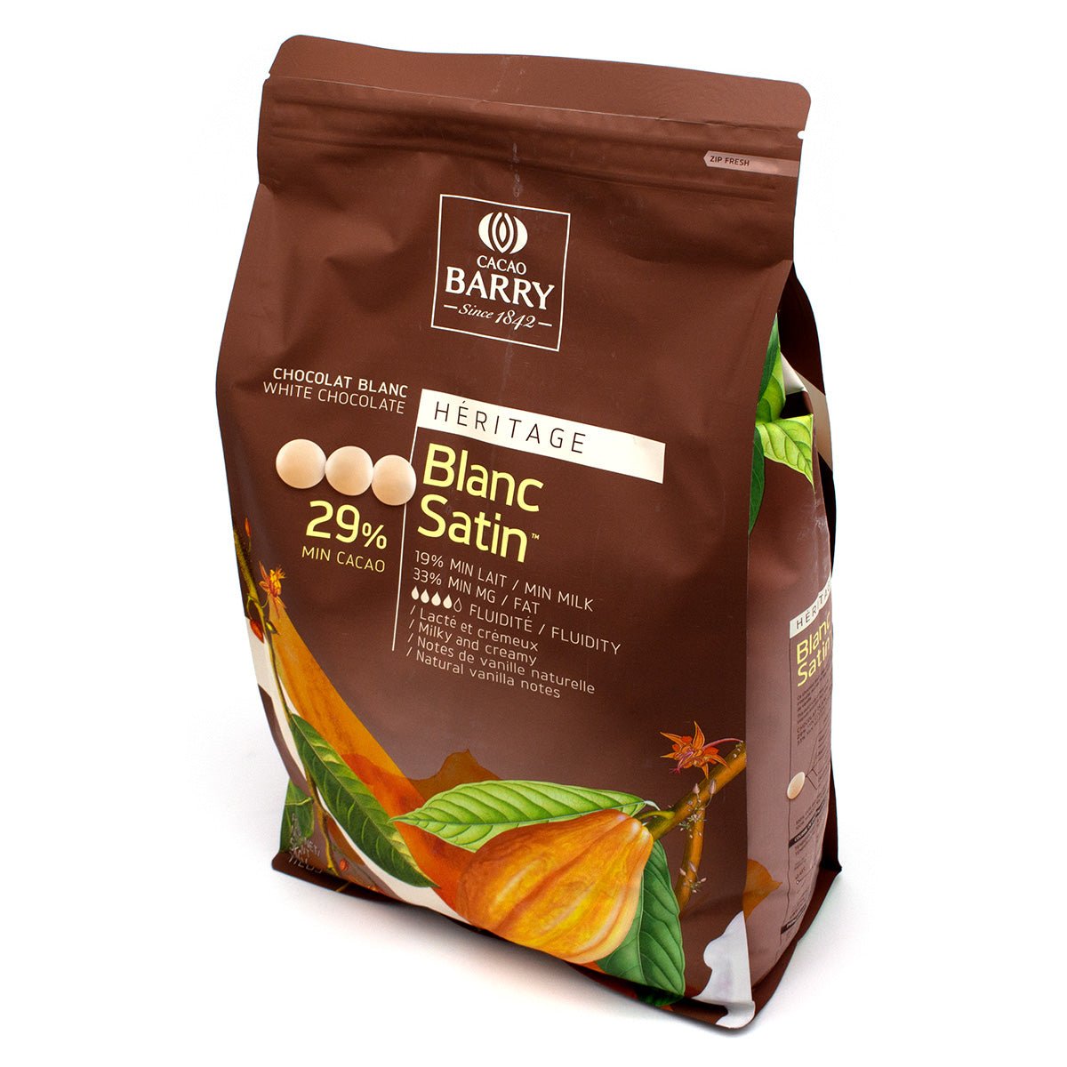 Cacao Barry Blanc Satin Pistoles 29% White Chocolate Discs – Chocosphere
