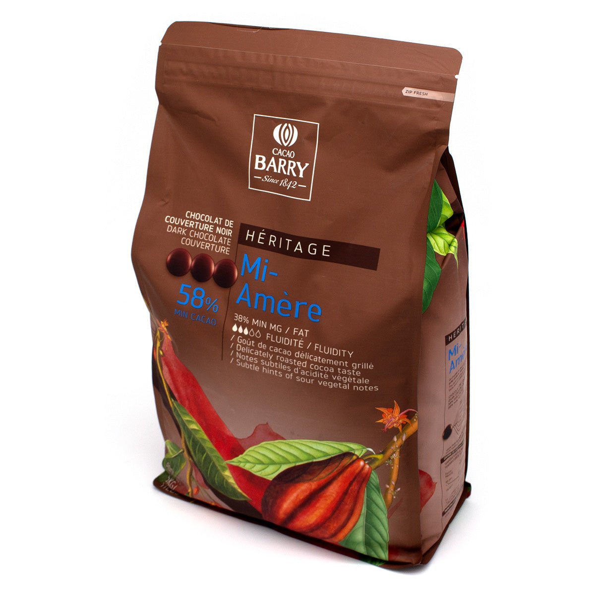 Cacao Barry Mi-Amère Pistoles 58% Dark Chocolate Discs – Chocosphere