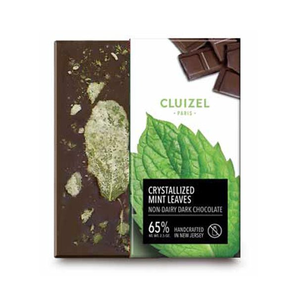 Michel Cluizel 65% Dark Chocolate with Crystallized Mint Leaves Bar ...