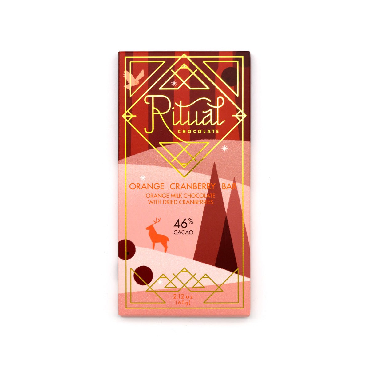 Ritual Chocolate Cranberries in Orange 46% Milk Chocolate Bar - 60g ...