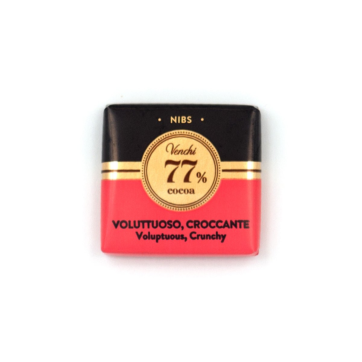 Venchi Voluttoso Croccante 77% Dark Chocolate with Nibs Napolitains ...